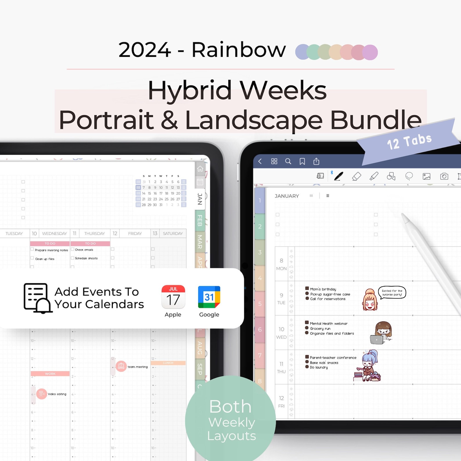 2024 Digital Planner Bundle 2024 Digital Planner With Google - Etsy