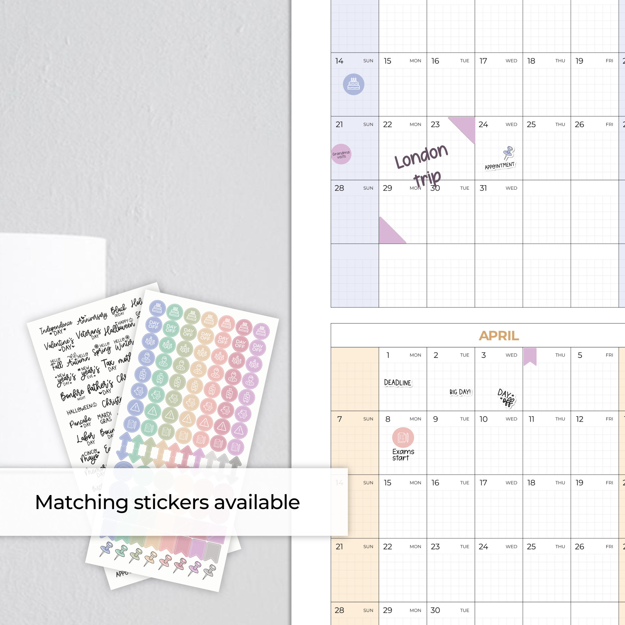 Large Wall Calendar 2024 Giant Wall Calendar Office Calendar - Etsy