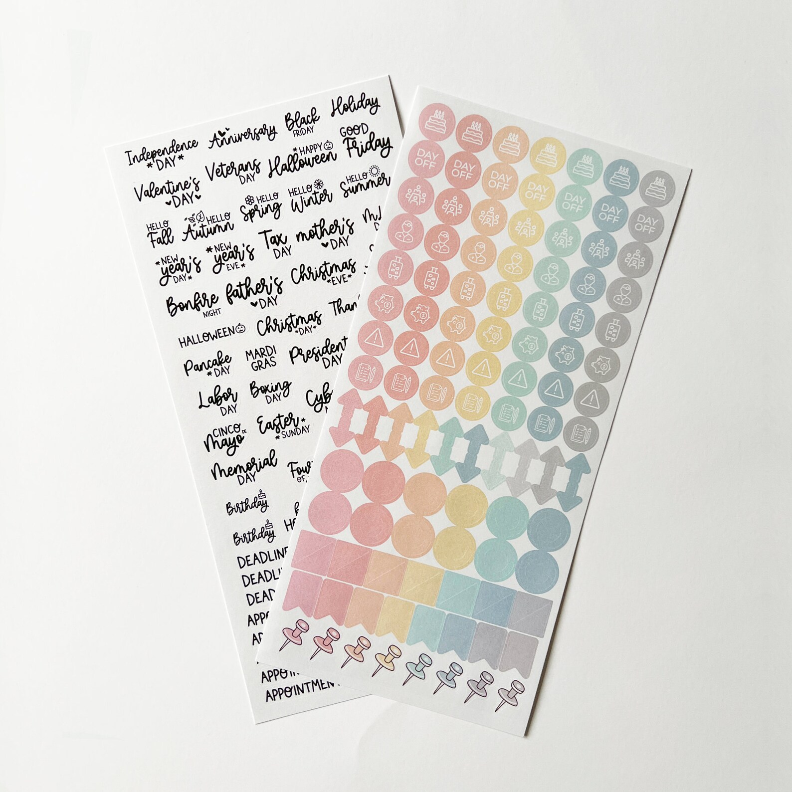 Stickers for Wall Planner, Calendar Days Stickers, UK Holiday Planner ...