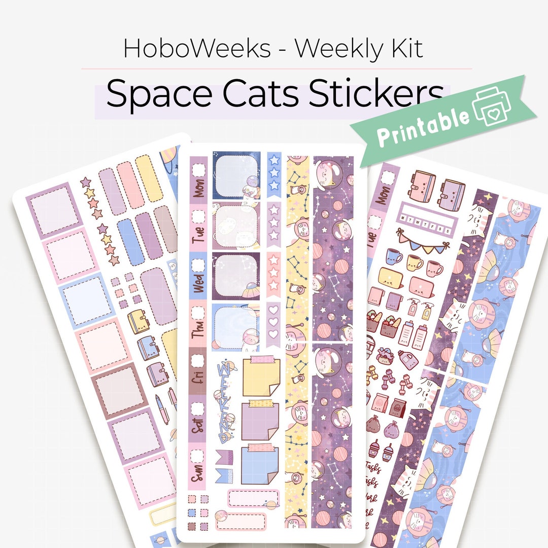 Hoboweeks Printable Stickers, Printable Weekly Kit, Printable Planner ...