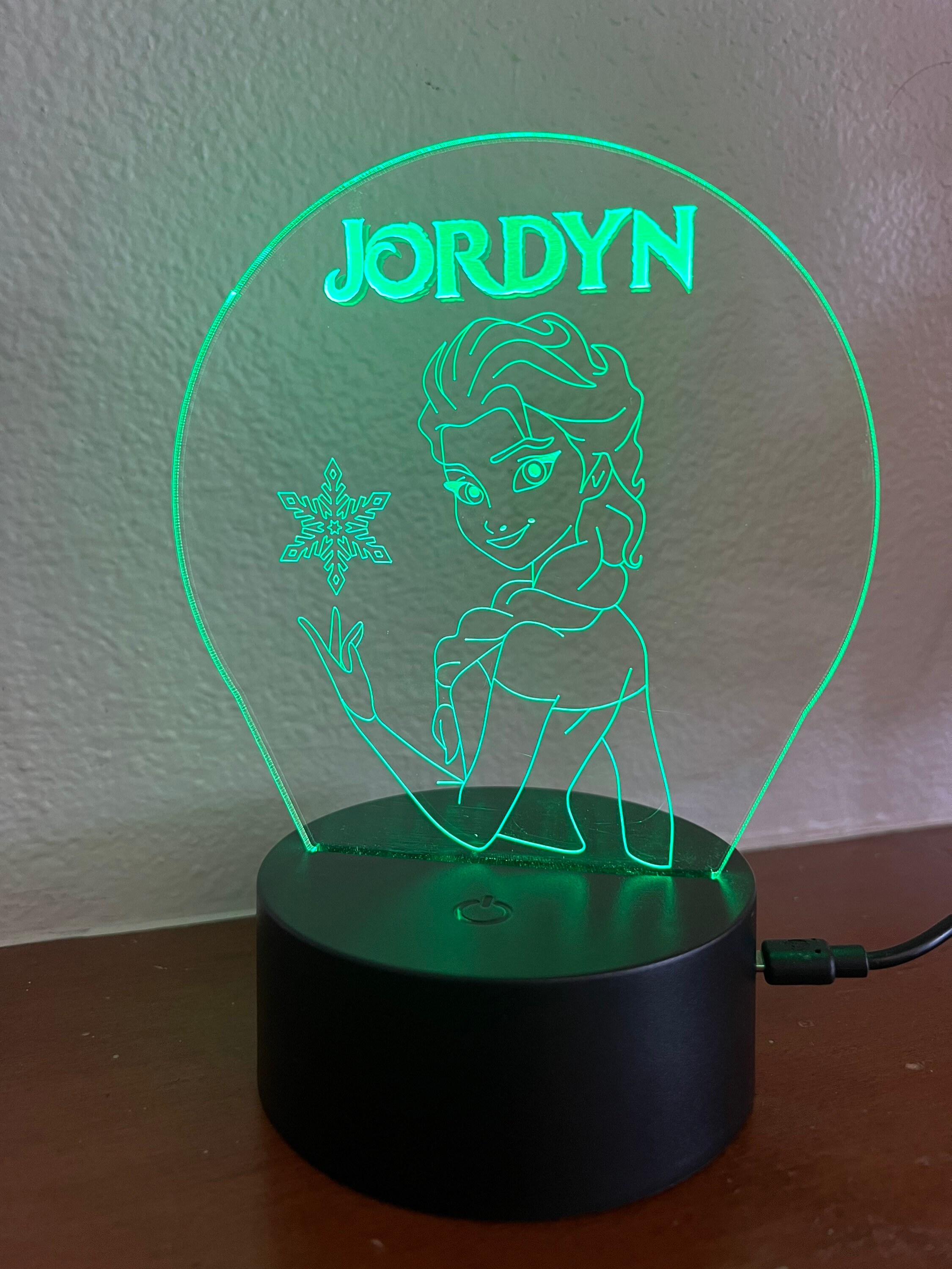 Elsa Table Lamp or Night Light Frozen Custom - Etsy