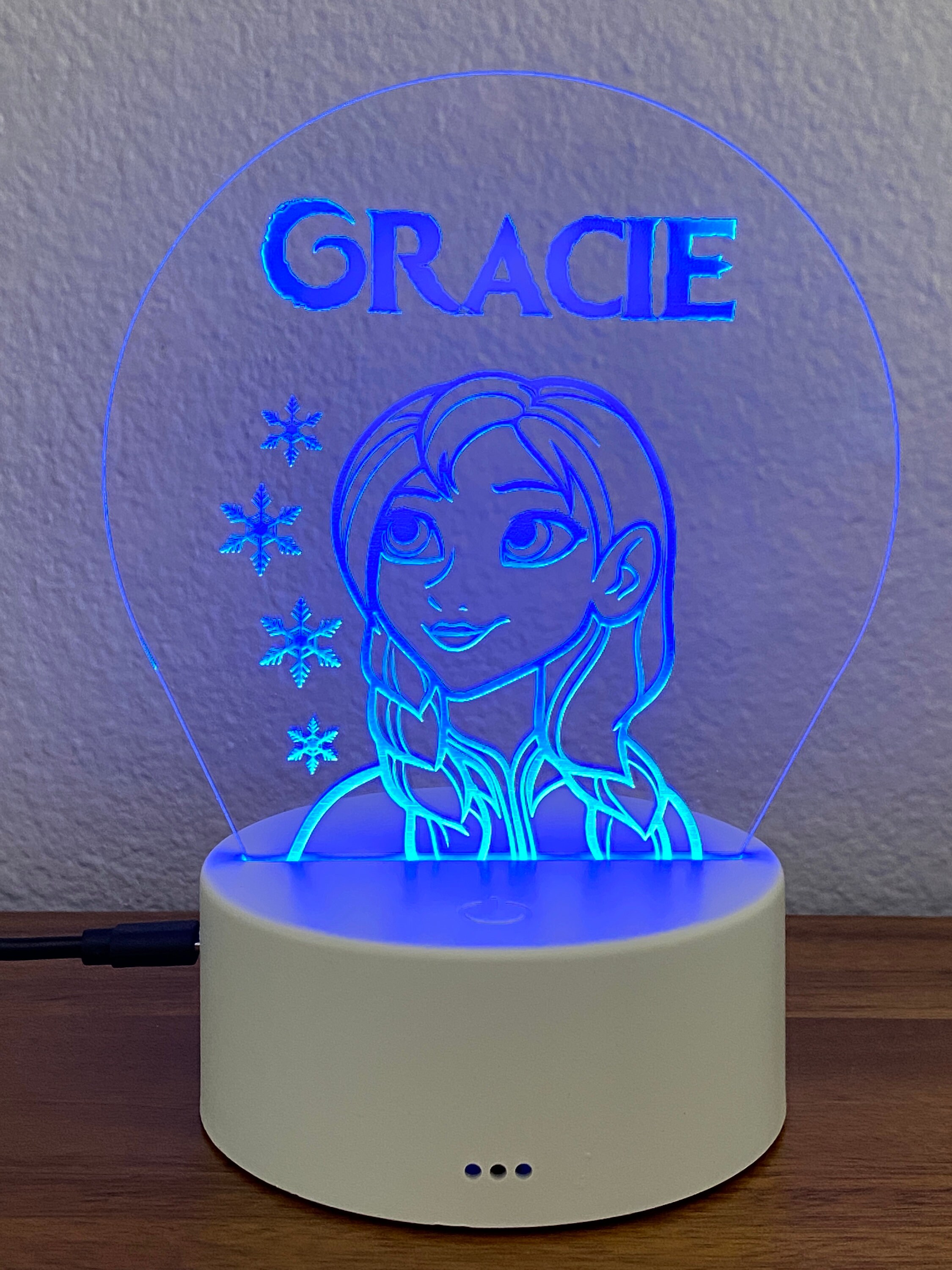 Custom Frozen Anna Night Light | Etsy