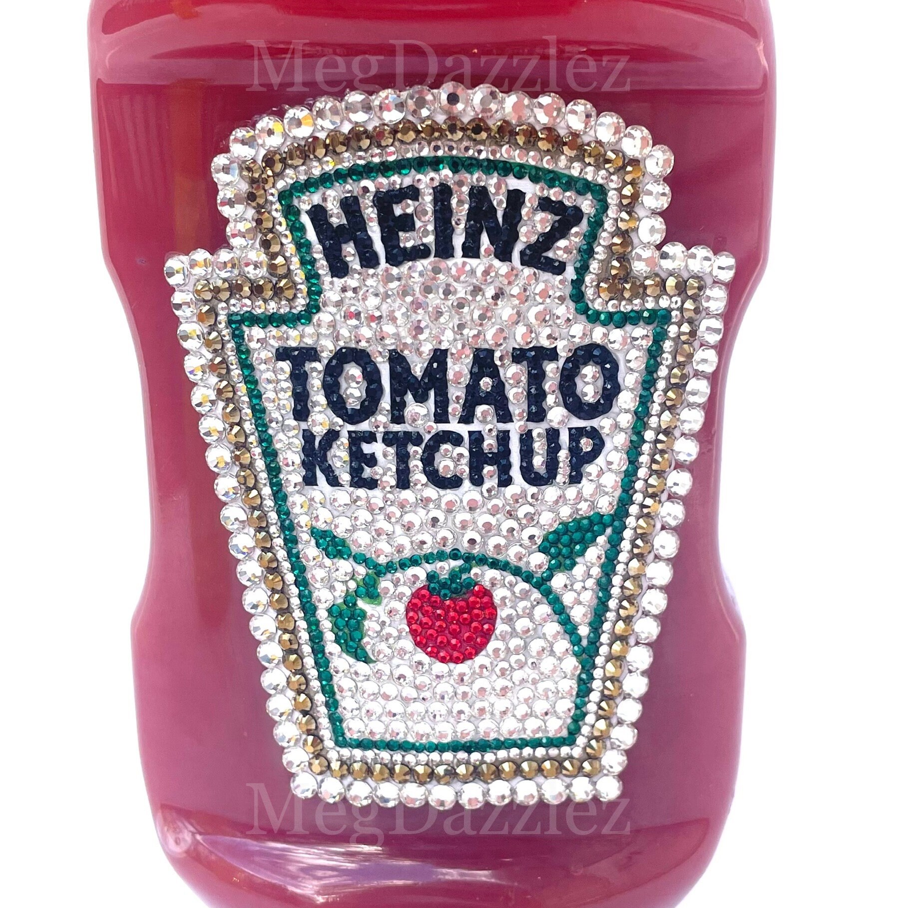 Ketchup Bling Front & Back Labels Only Bling Tomato Ketchup Bedazzled ...