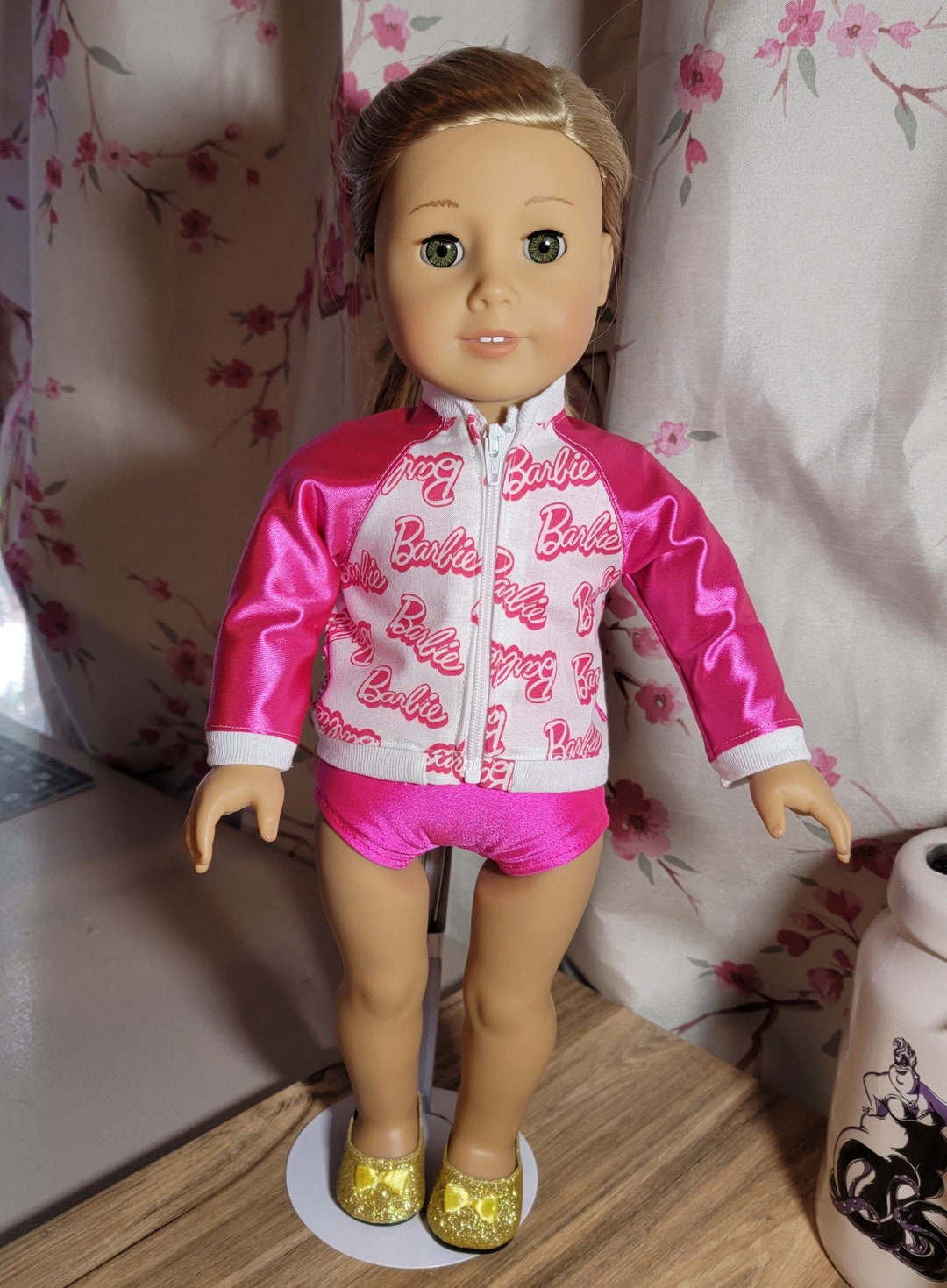 Bright Pink Doll Bomber Jacket Leotard Outfit Set for the 18"doll - Etsy