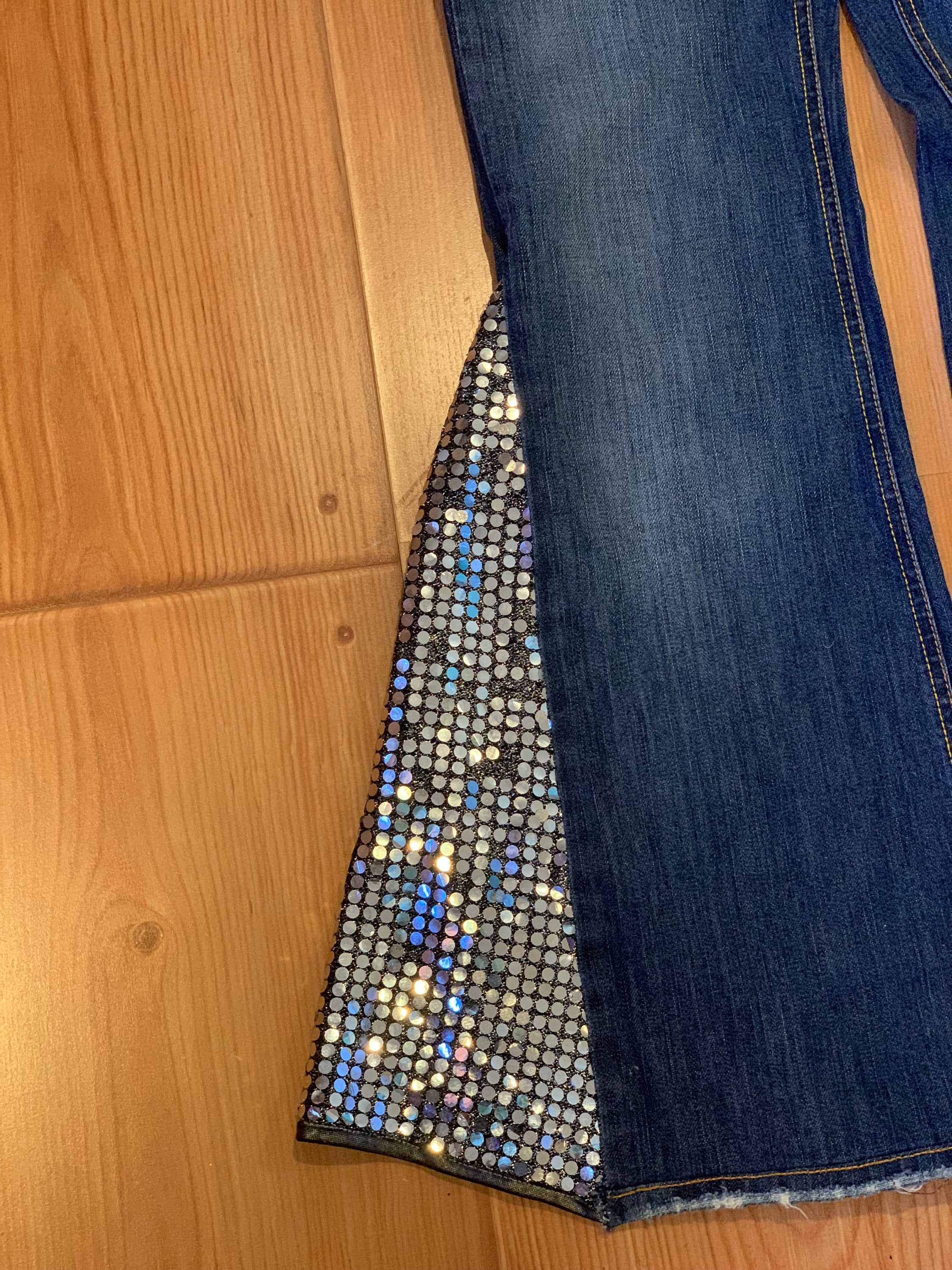 Chic Bell Bottoms Hippie Bell Bottoms Sequence Bell Bottoms - Etsy