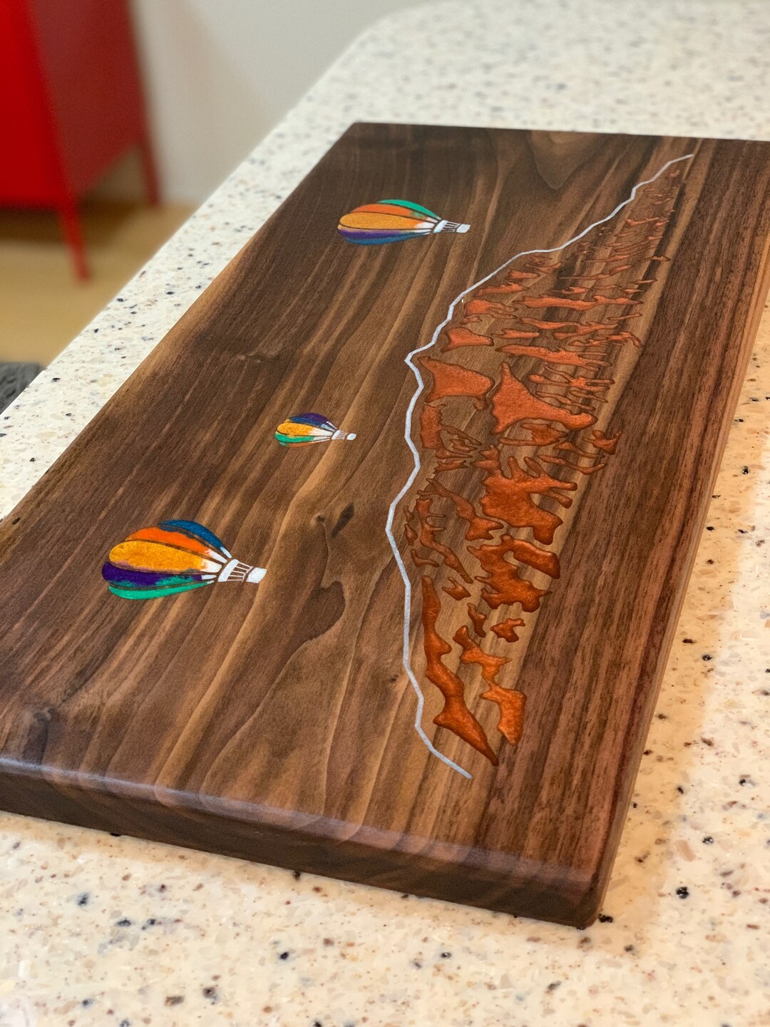 Epoxy Cutting Board Balloon Fiesta Cutting Board New - Etsy