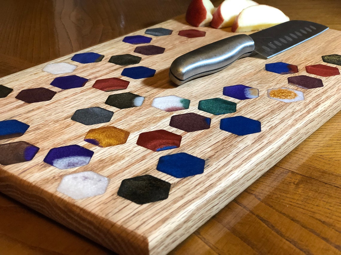Hexagon Epoxy Cutting Board - Etsy