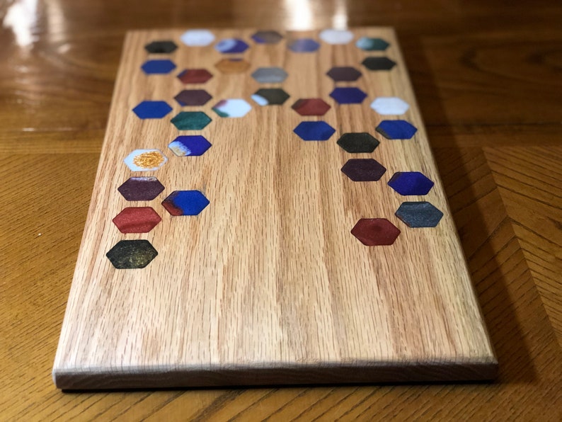 Hexagon Epoxy Cutting Board - Etsy