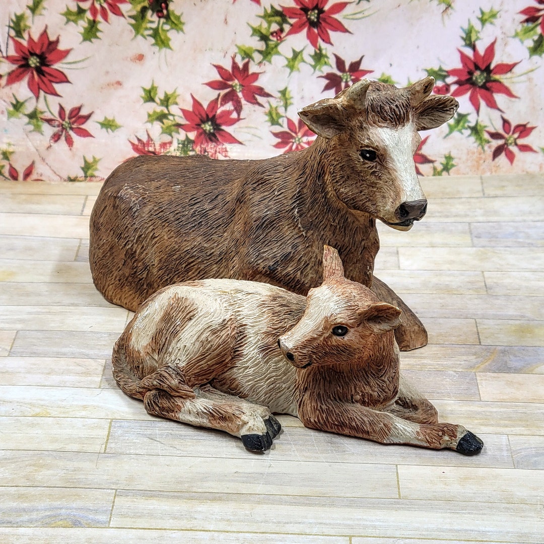 Silver Deer 's Ark Collection Cow and Calf by Tom Rubel 1991 FLAWED ...