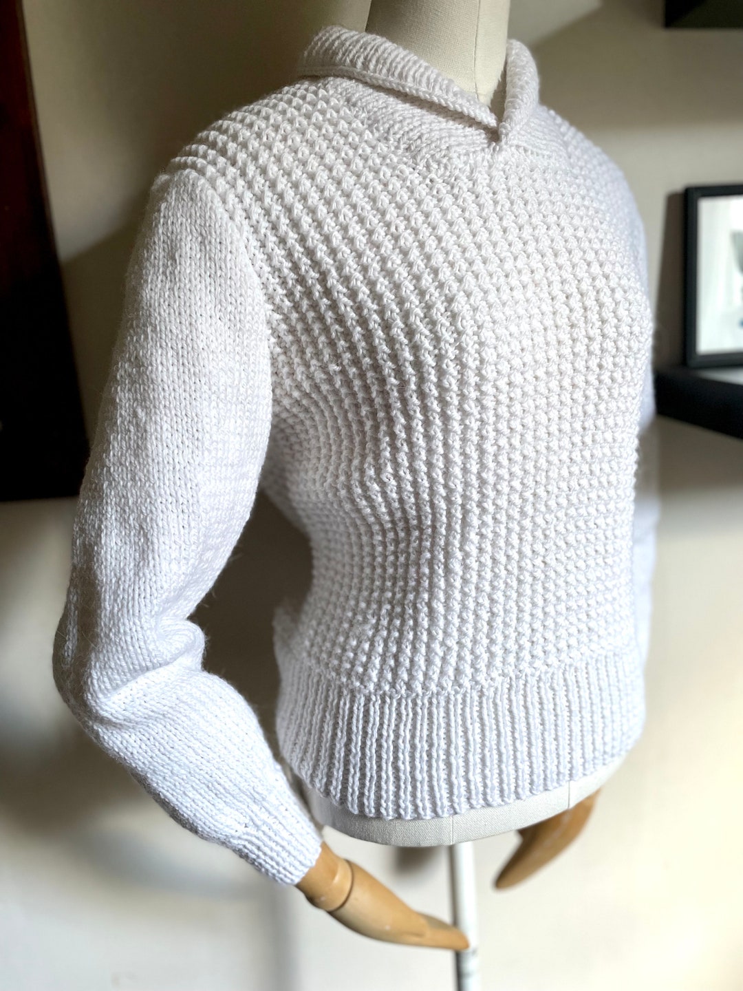 Alpaca 1950s Wool Vintage Style Hand Knit/ Reproduction 50s Ladies ...