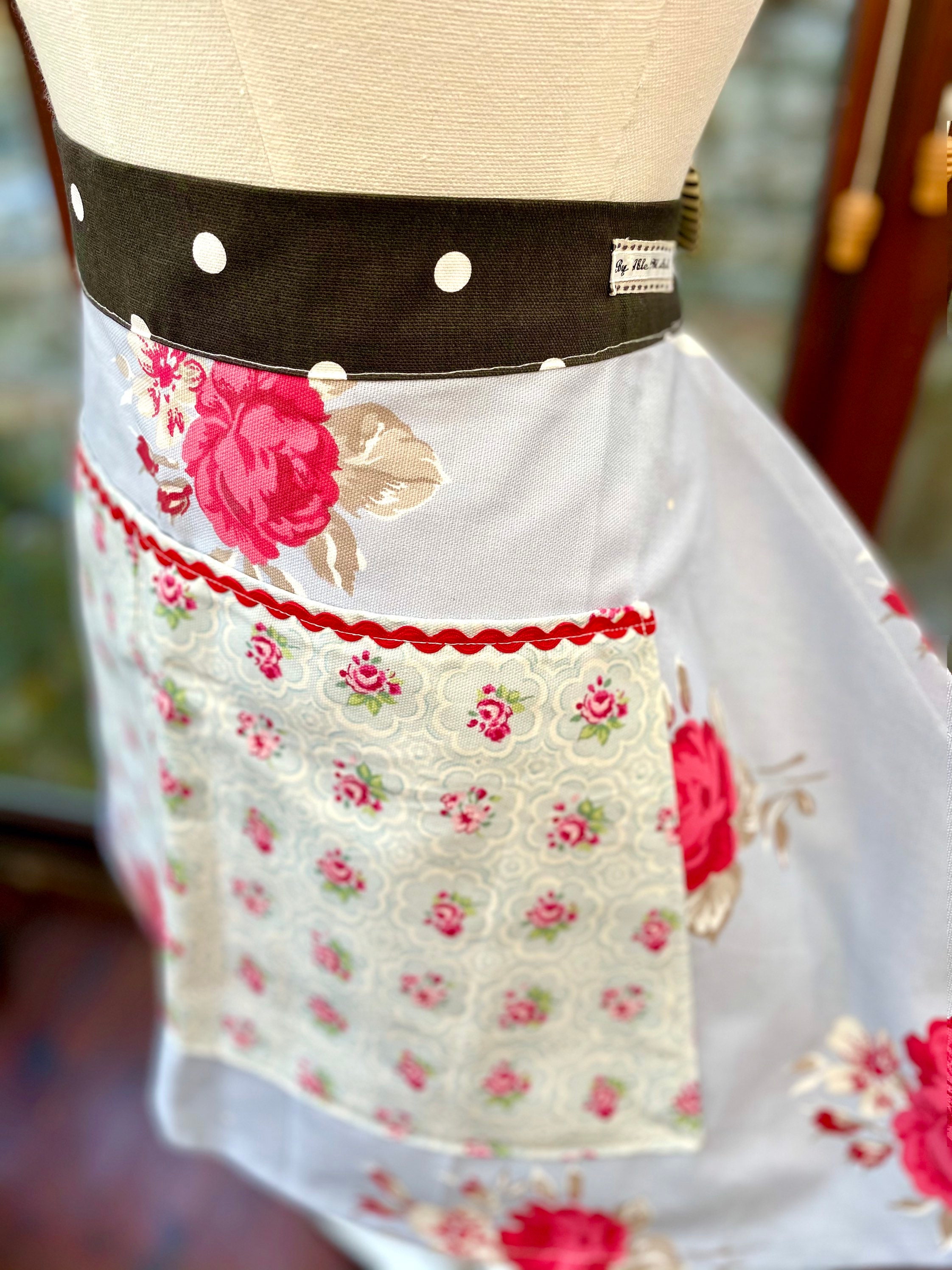 Handmade Vintage Style Half Apron/ Pinny With Double Front | Etsy