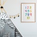 Watercolor Numbers Printable Poster Numbers Nursery Decor - Etsy