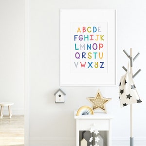 Watercolor Alphabet Printable Poster, ABC, Nursery Decor, Classroom ...