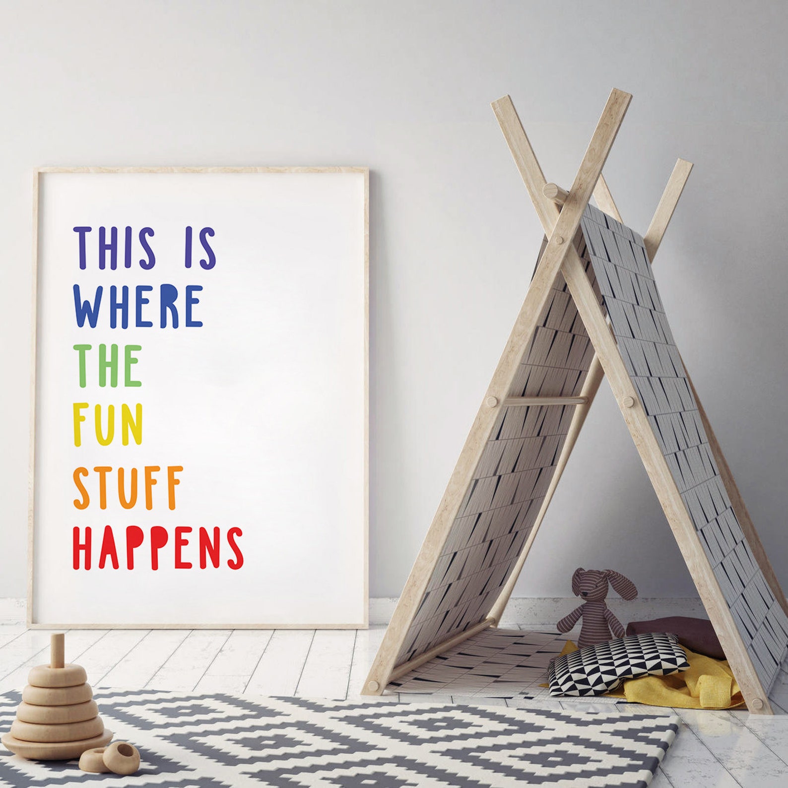 This is Where the Fun Stuff Happens Printable Poster Playroom - Etsy