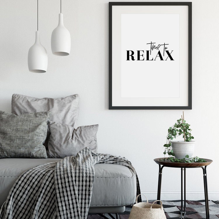 Time to Relax Bedroom Decor Instant Download Printable Art | Etsy