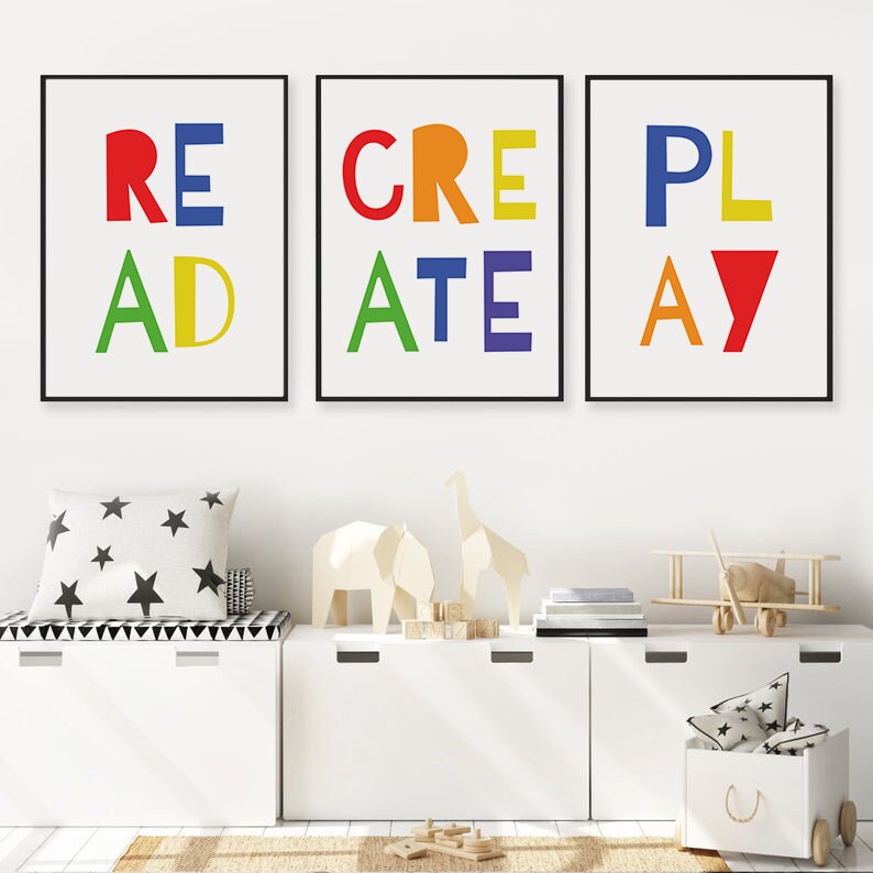 Read Poster Read Sign Playroom Printable Playroom Decor | Etsy