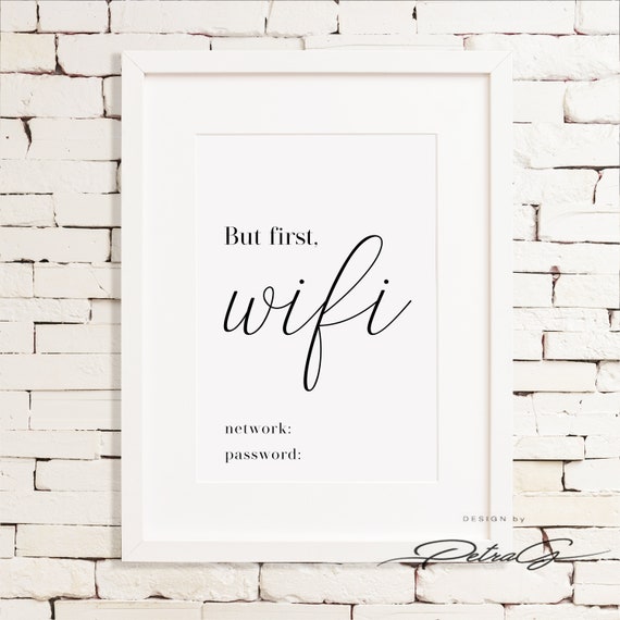 But First Wifi Printable Poster Printable Wallart Wifi | Etsy