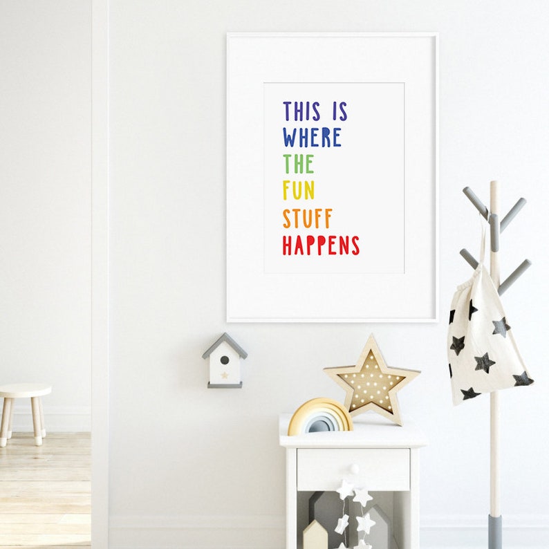 This is Where the Fun Stuff Happens Printable Poster Playroom - Etsy