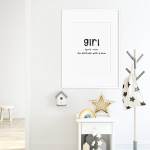 Girl Definition Print,definition Print, Quote Print, Wall Decor ...