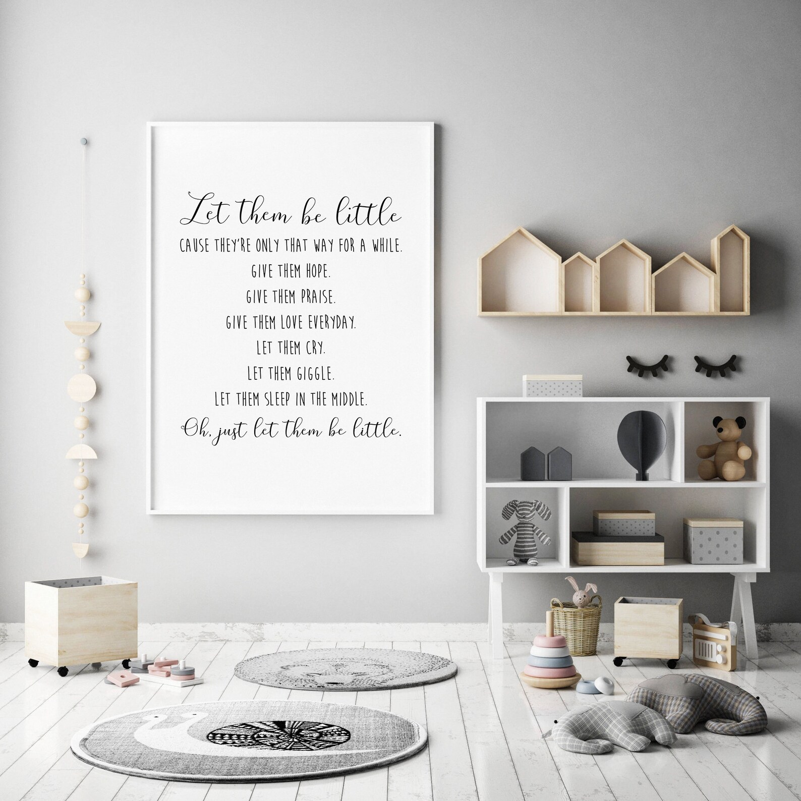Let Them Be Little Printable Art Playroom Decor Baby Room | Etsy