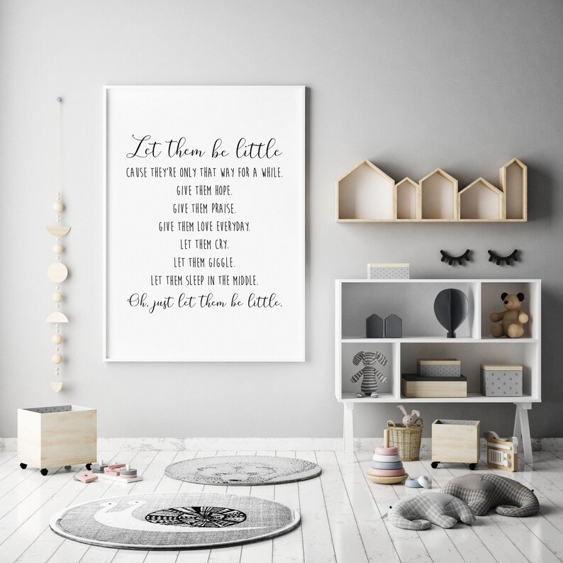 Let Them Be Little Printable Art Playroom Decor Baby Room | Etsy