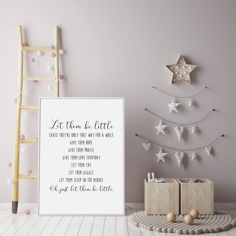 Let Them Be Little Printable Art Playroom Decor Baby Room | Etsy