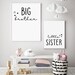 Set of 3 Printable Posters, Big Brother, Little Sister, Siblings ...