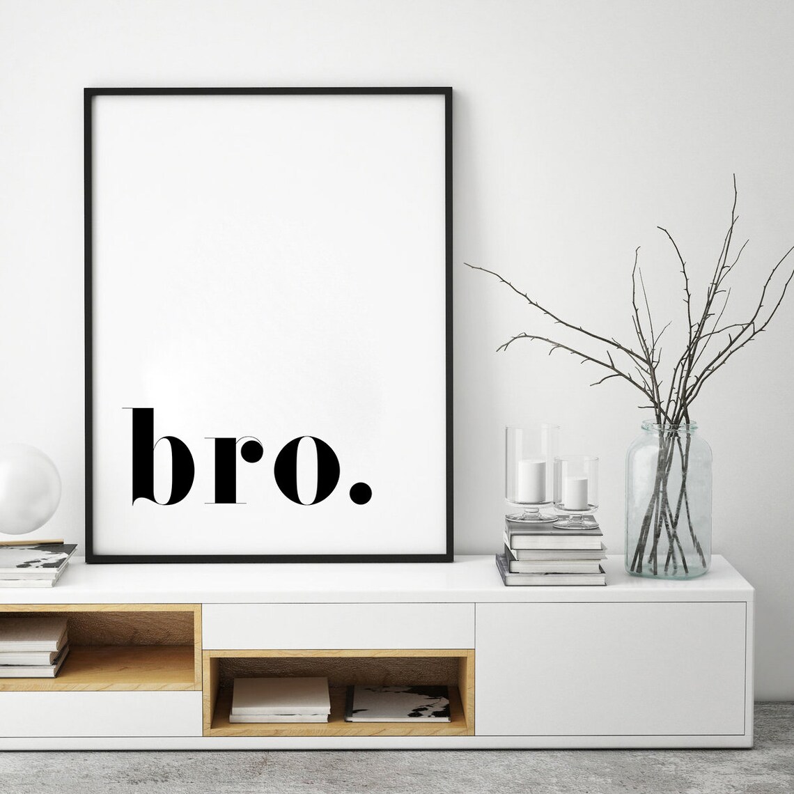 Bro. Printable Wall Art Instant Download Typography Poster - Etsy