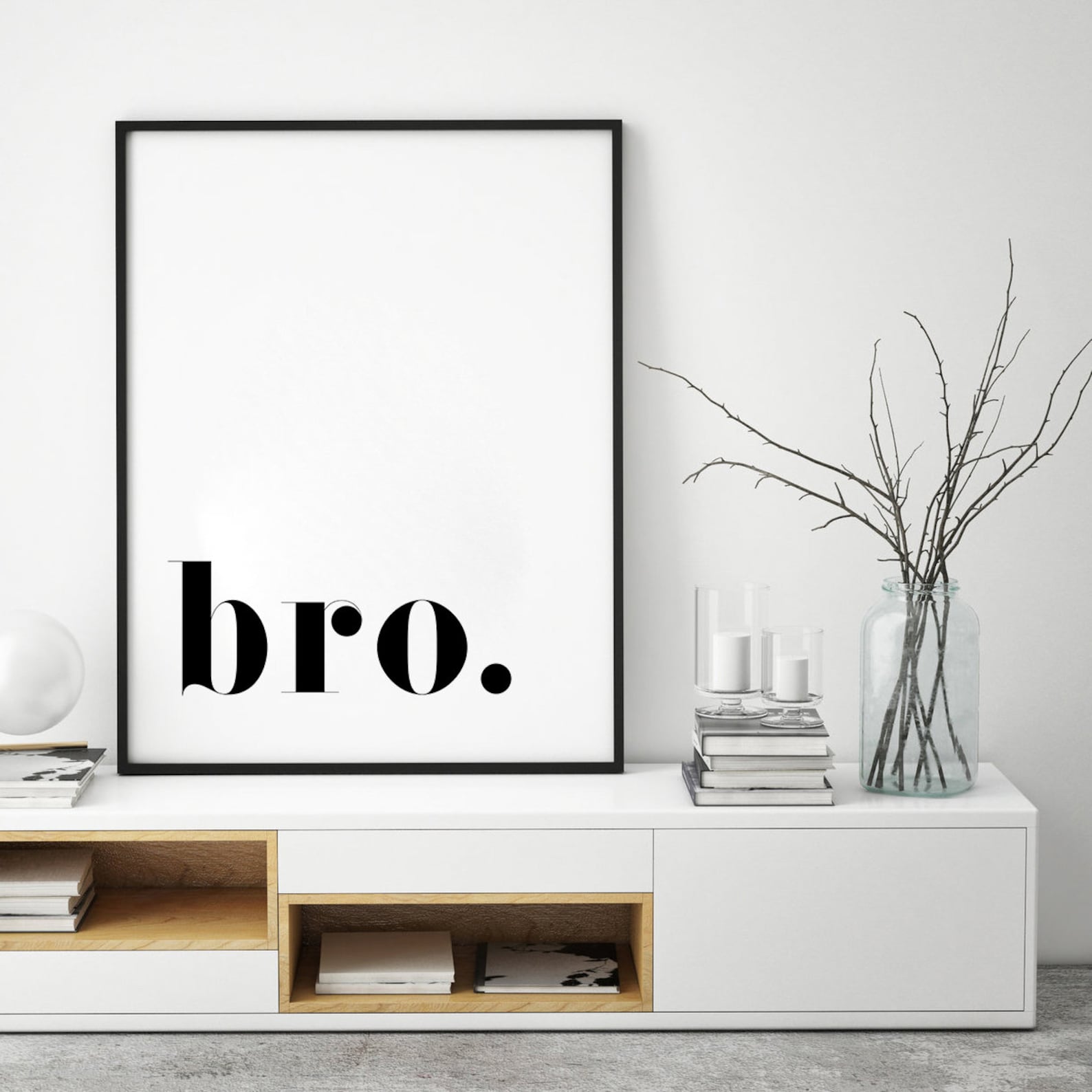 Bro. Printable Wall Art Instant Download Typography Poster - Etsy