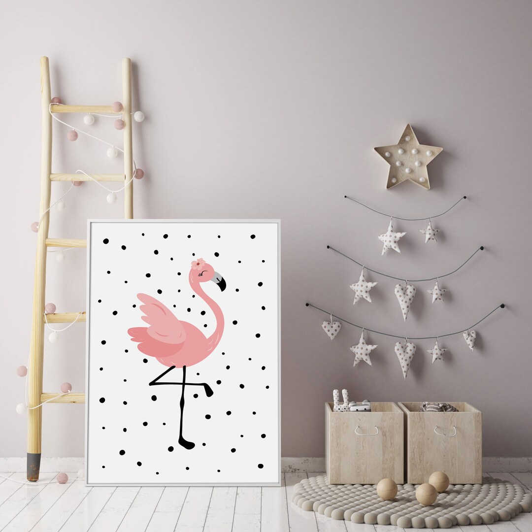Flamingo Printable Poster, Flamingo Wall Art, Tropical Wall Art ...