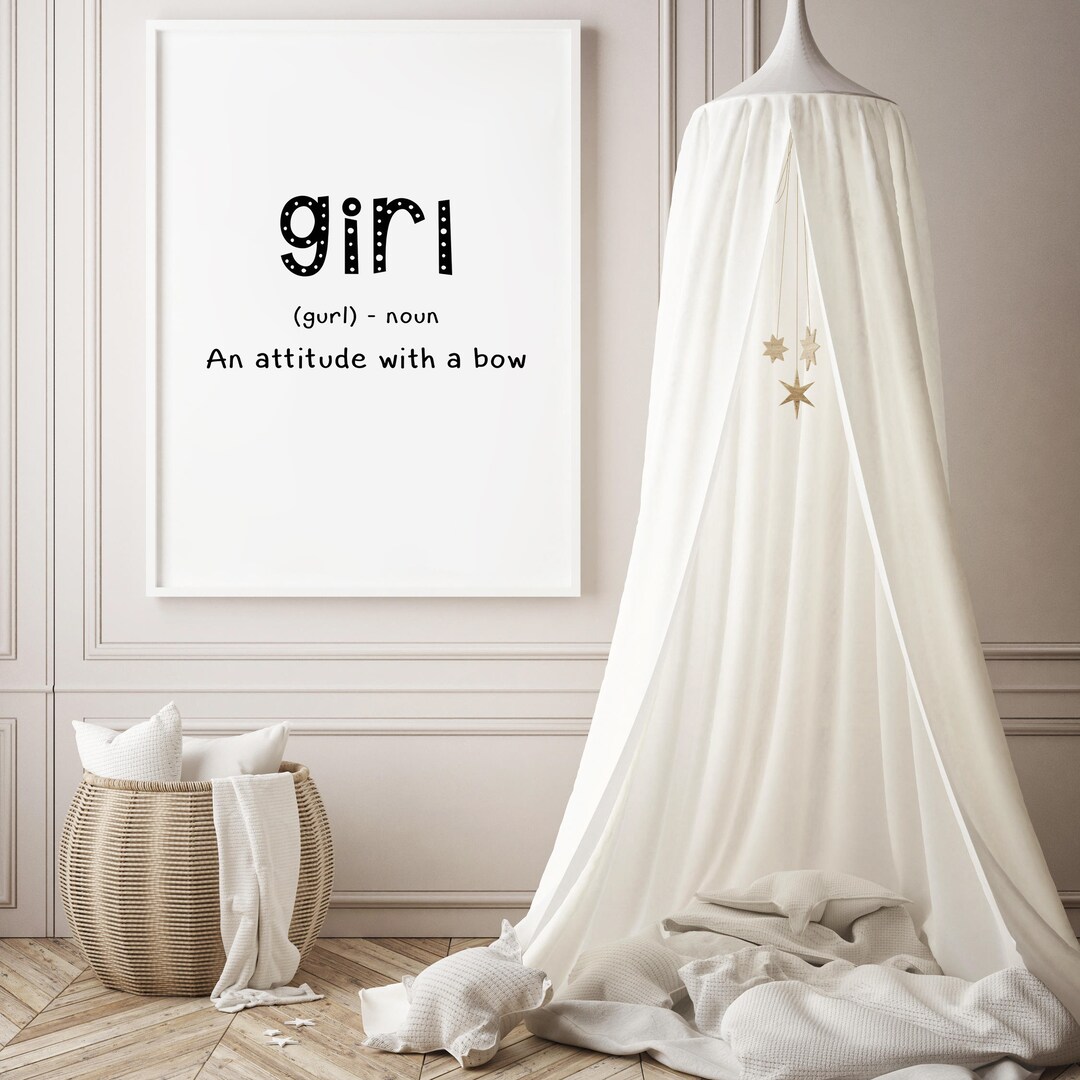 Girl Definition Print,definition Print, Quote Print, Wall Decor ...