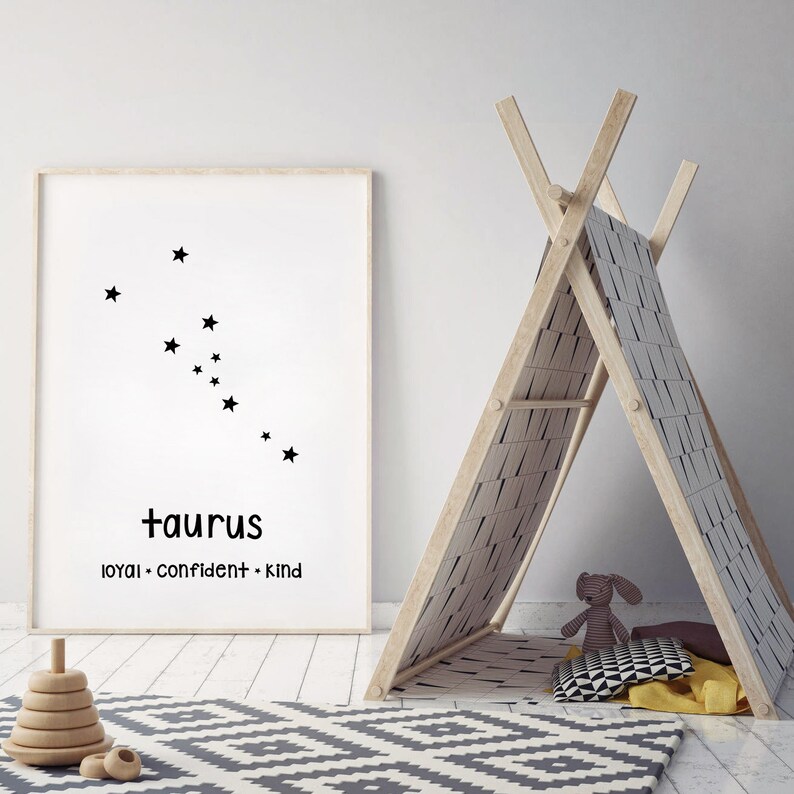 Taurus Zodiac Constellation Printable Constellation Print - Etsy