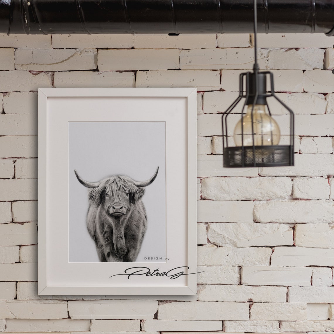 Highland Cow Printable Poster Farmhouse Decor Rustic Decor | Etsy