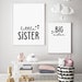 Little Brother Big Sister Printable Art, Set of 3 Posters, Siblings ...