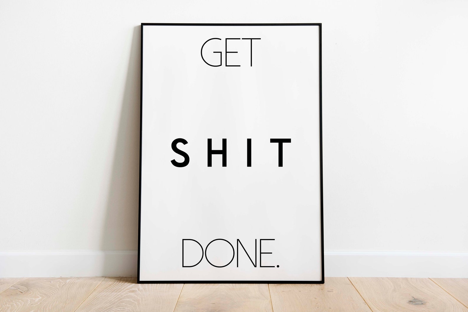 Get Shit Done Quote Printable Calligraphy Scandinavian - Etsy