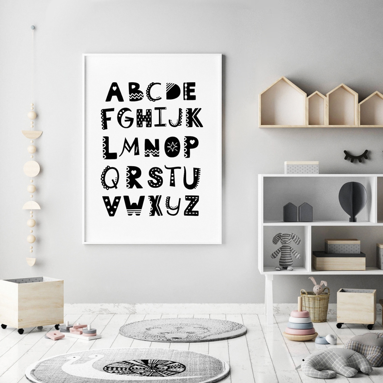 Alphabet Art Print Art Print Instant Download Nursery Art | Etsy