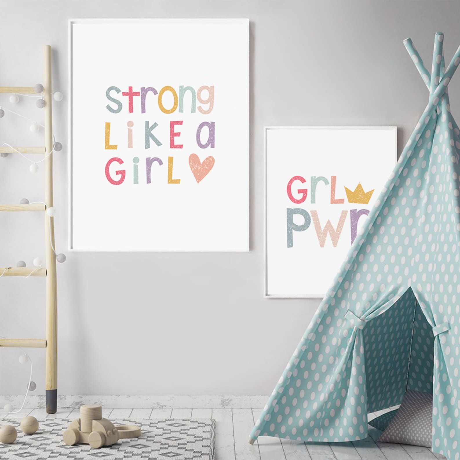 Strong Like a Girl Printable Poster Printable Art for Girls - Etsy