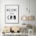 Welcome to My Crib Printable Art Monochrome Nursery Decor - Etsy