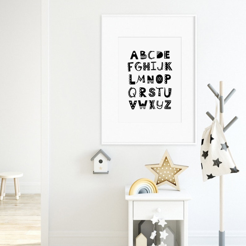Alphabet Art Print Art Print Instant Download Nursery Art - Etsy