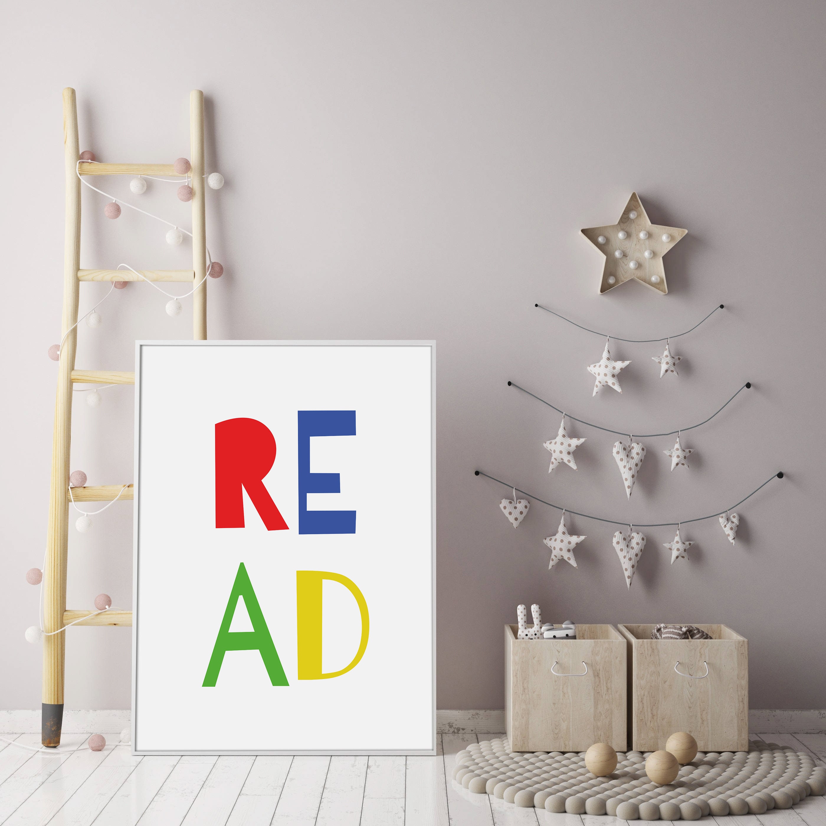 Read Poster Read Sign Playroom Printable Playroom Decor | Etsy