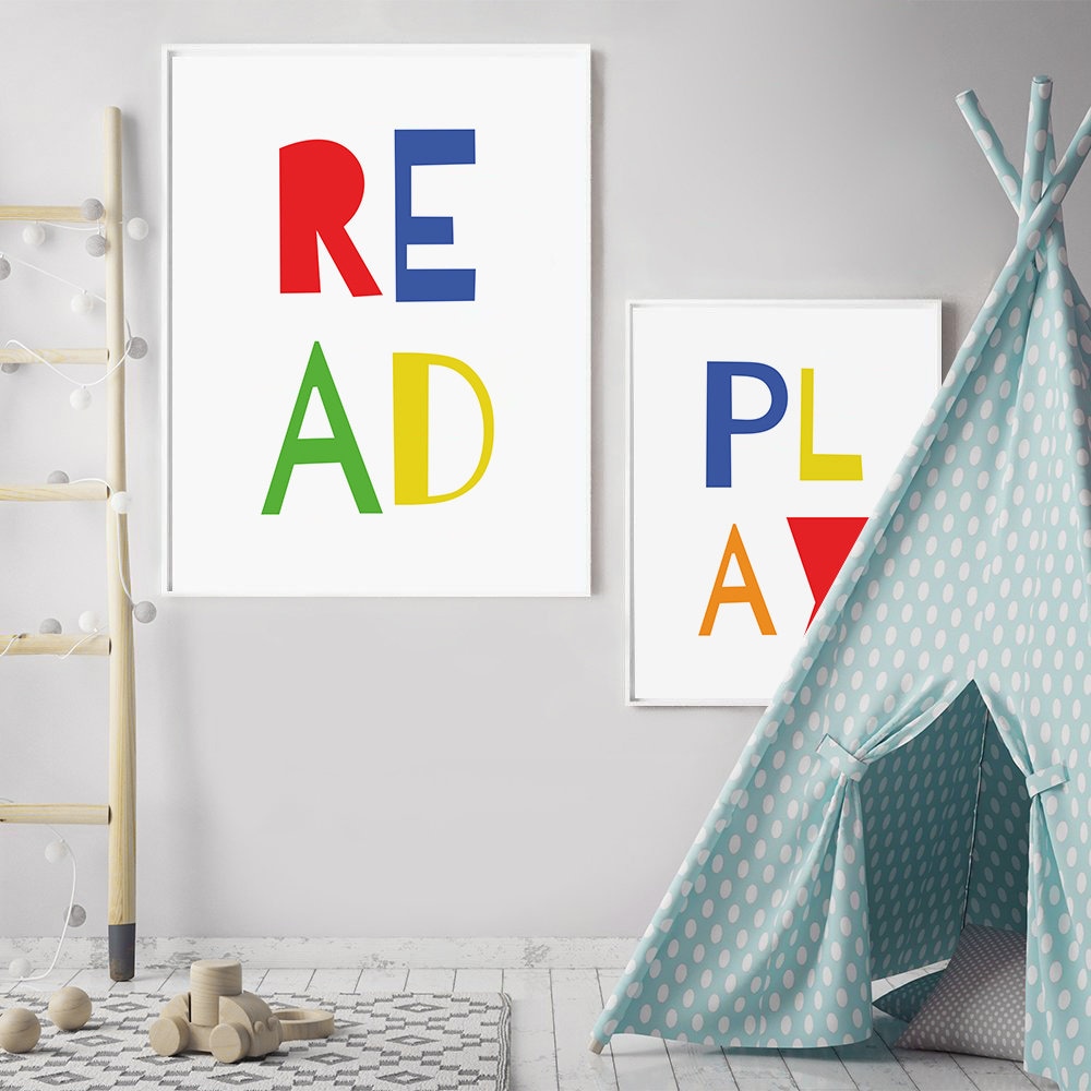 Read Poster Read Sign Playroom Printable Playroom Decor - Etsy