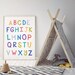 Watercolor Alphabet Printable Poster ABC Nursery Decor | Etsy