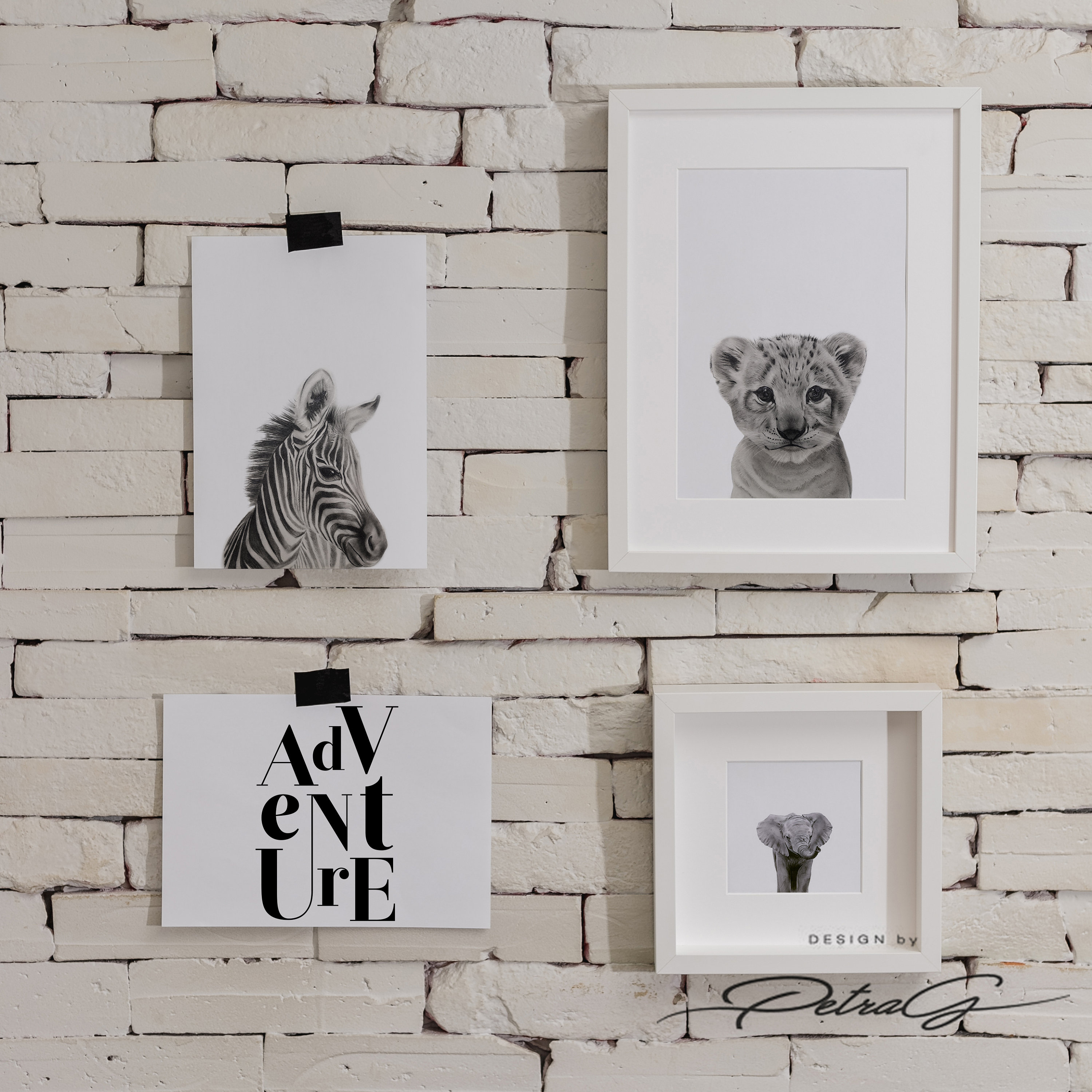 Lion Printable Posternursery Decor Lion Cub Art Baby | Etsy