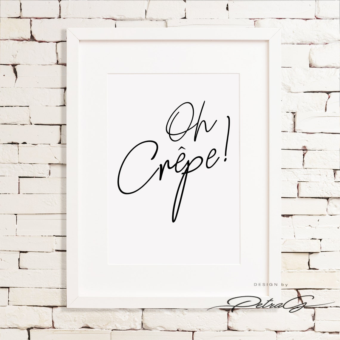 Oh Crepe Printable Poster Kitchen Wall Art Pancake Art Oh | Etsy