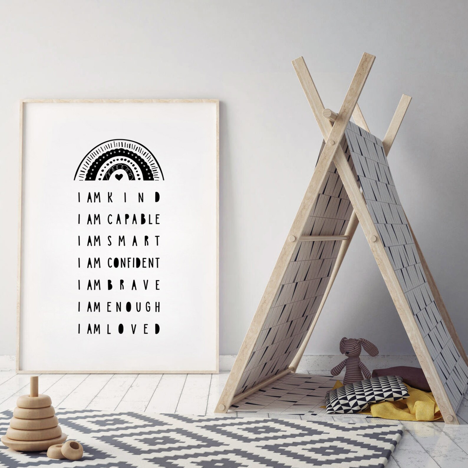 Affirmations Printable Poster Nursery Poster Affirmations - Etsy