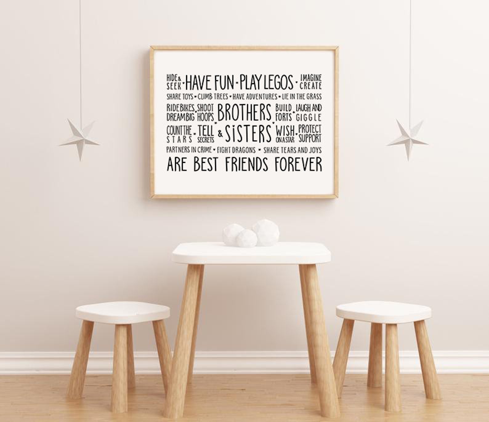 Set of 3 Printable Posters Big Brother Little Sister - Etsy