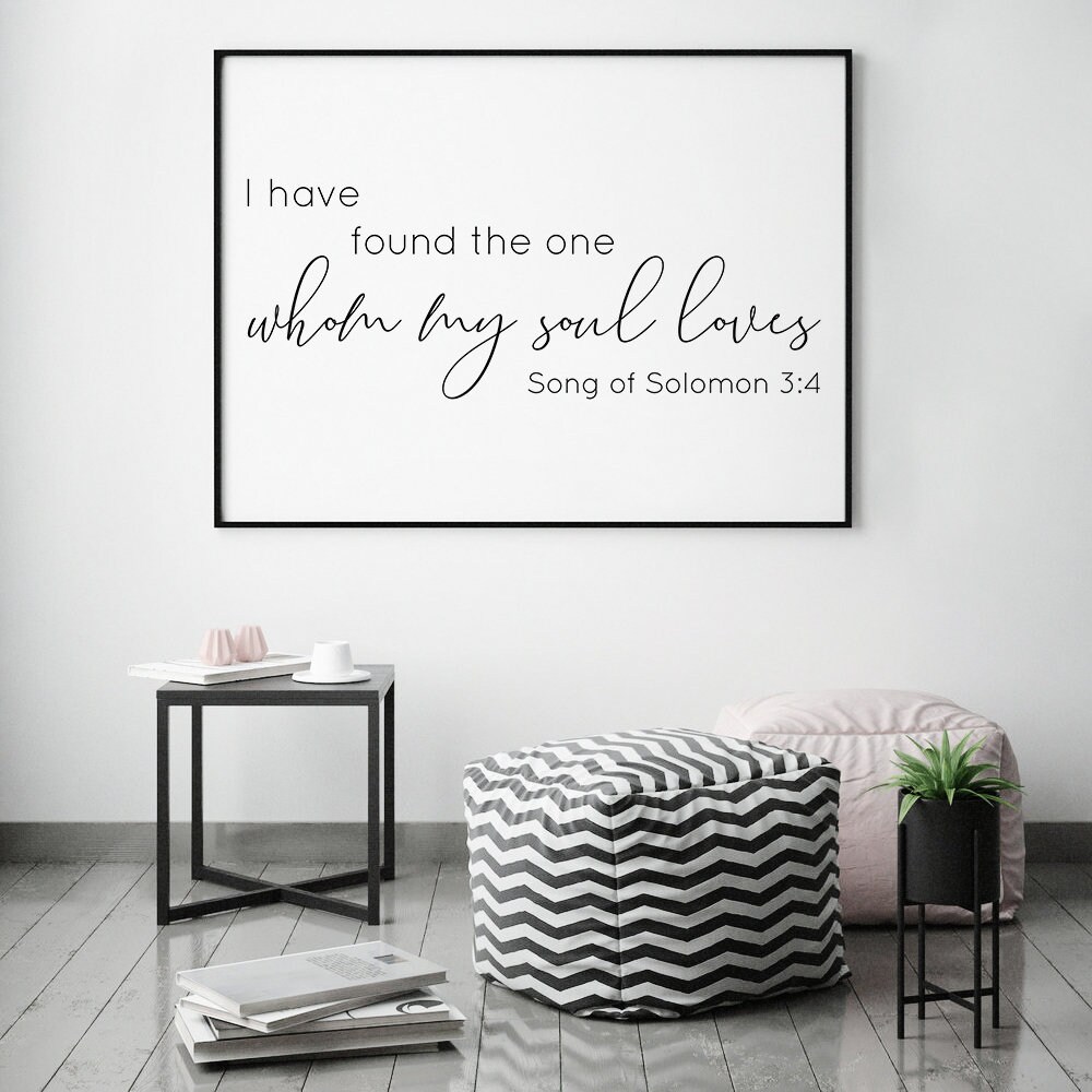 I Have Found the One Whom My Soul Lovessong of Solomon 3:4 - Etsy