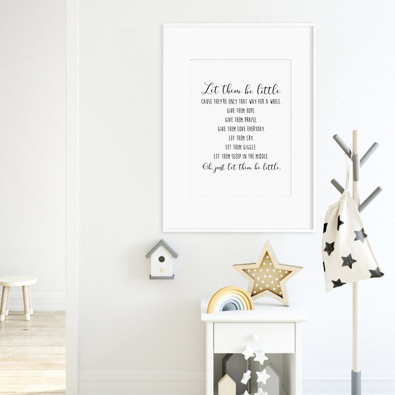Let Them Be Little Printable Art Playroom Decor Baby Room - Etsy
