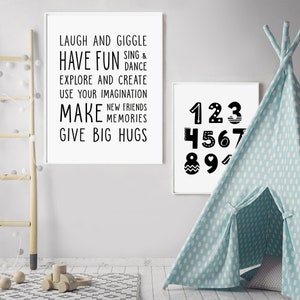 Kids Playroom Printable Art Playroom Rules Toy Room Prints - Etsy