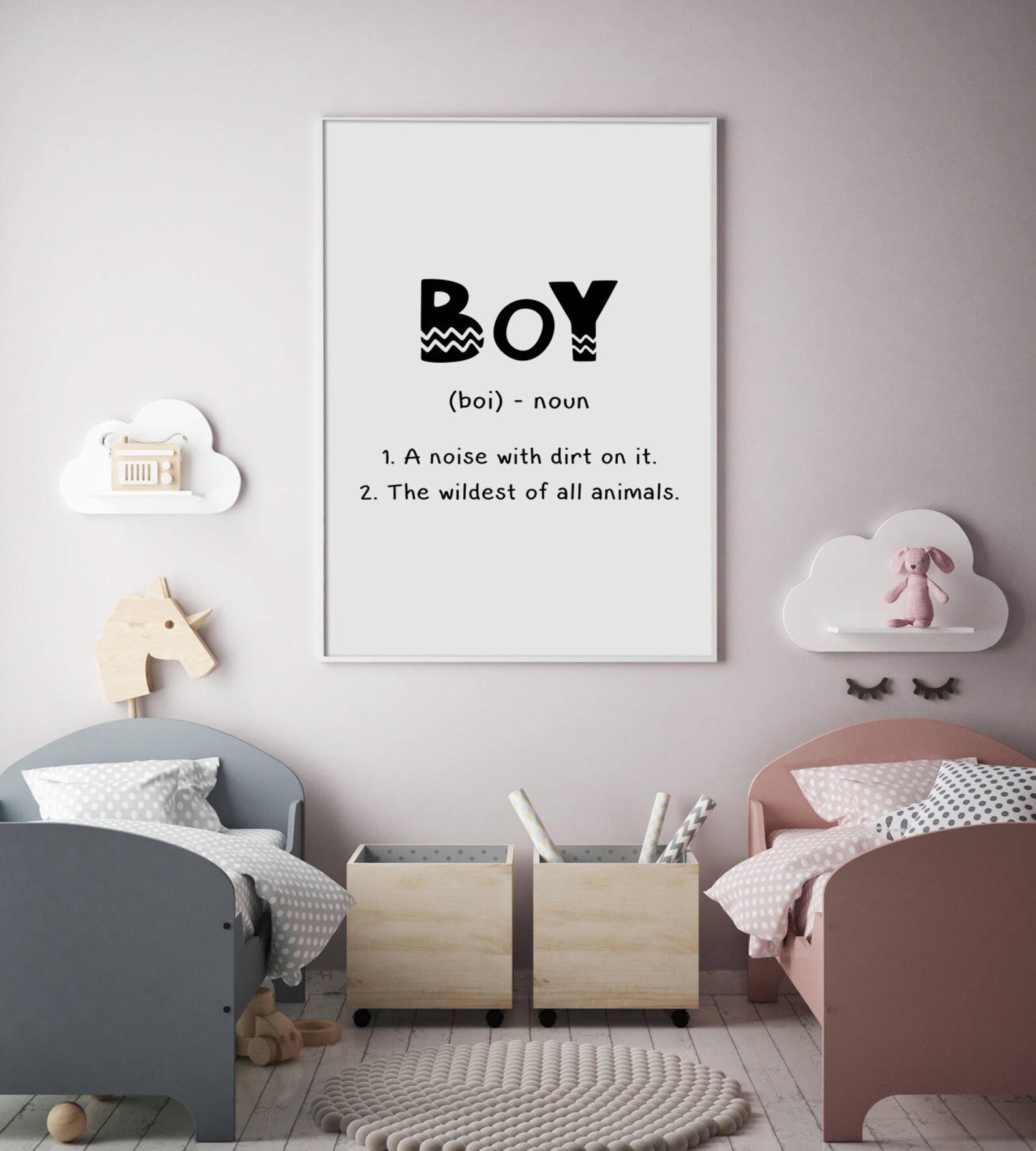 Boy Definition PrintBoys Wall Art Definition Print Quote | Etsy